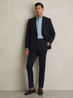 REISS Washed Chambray Button-through Shirt