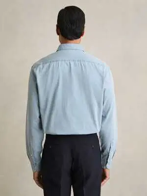 REISS Washed Chambray Button-through Shirt