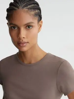 REISS Stretch-cotton Crew-neck T-shirt