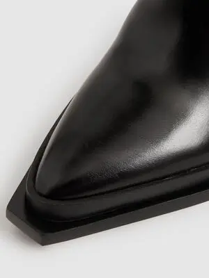 Paige Pacey Heel Boots Leather Plain