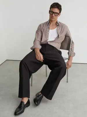 REISS Leather Saddle Loafers