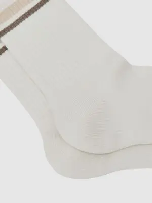 REISS Cotton-blend Double-stripe Socks