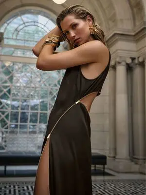 REISS Zipped Maxi Dress