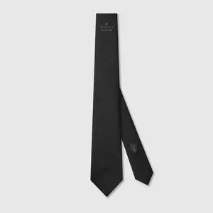 Gucci Gg Pattern Silk Neck Tie - Black