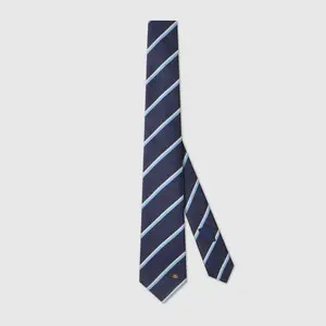 Gucci Silk Jacquard Neck Tie - Blue