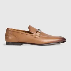 Gucci Jordaan Loafer With Horsebit Detail - Brown