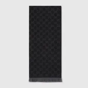 Gucci Gg Wool Scarf - Black