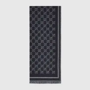Gucci Gg Wool Scarf - Blue