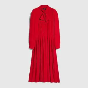 Gucci Gg Satin Shirt Dress - Red