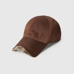 Gucci Gucci GG Ripstop Baseball Cap Brown