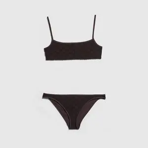 Gucci Sparkling Jersey Bikini Set - Brown