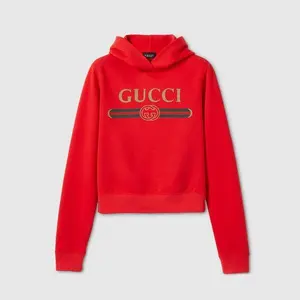 Gucci Cotton Jersey Sweatshirt With Interlocking G Print - Red