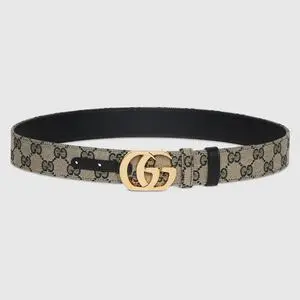 Gucci Gg Marmont Thin Belt - Beige
