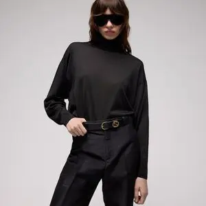 Gucci Gg Marmont Thin Belt - Black
