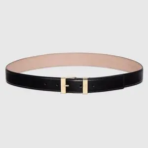 Gucci Gg Marmont Thin Belt - Black
