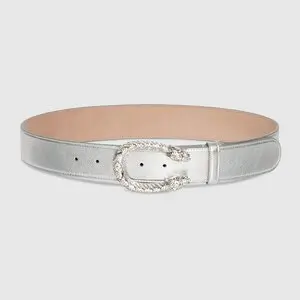 Gucci Gucci GG Marmont Thin Belt Silver