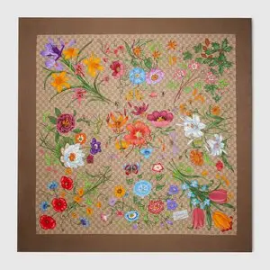 Gucci Gg Jacquard Shawl Brown