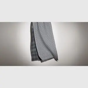 Gucci Double G Silk Cotton Jacquard Stole - Grey