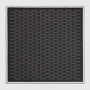 Gucci Bee Pattern Silk Pocket Square - Black