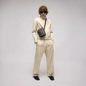 Gucci Gg Linen Blend Canvas Jacket, Size - Beige