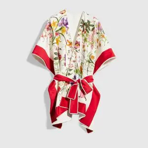 Gucci Gg Wool Jacquard Cape - White