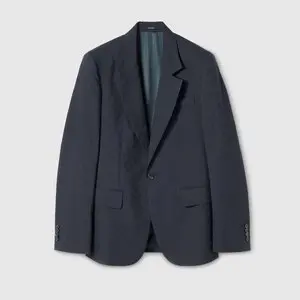 Gucci Double-breasted Wool Jacket - Blue