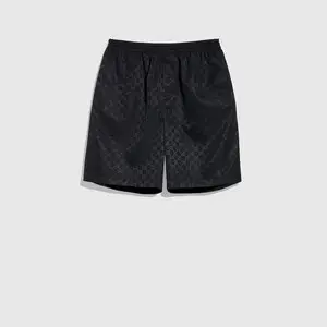 Gucci Gg Supreme Linen Shorts - Black