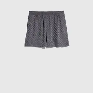 Gucci Gg Supreme Linen Shorts - Grey