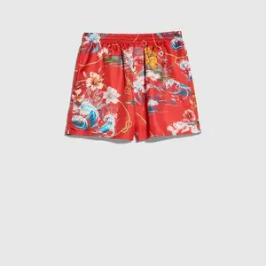 Gucci Gg Supreme Linen Shorts - Red