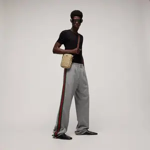 Gucci Gg Jersey Jacquard Trousers, Size - Grey