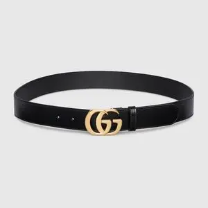 Gucci Reversible Belt With Interlocking G Buckle - Black