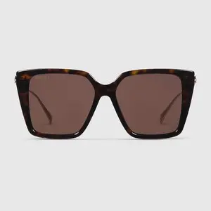 Gucci Rectangular-frame Sunglasses - Brown