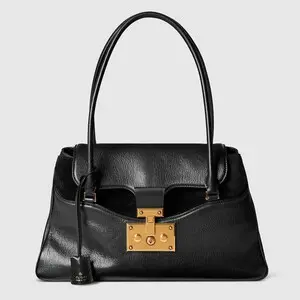 Gucci Diana Small Embroidered Tote Bag - Black