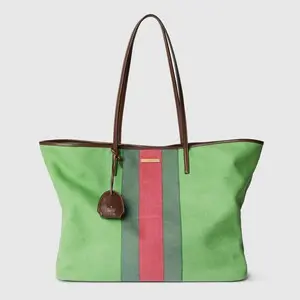 Gucci Gucci Diana Small Embroidered Tote Bag Green