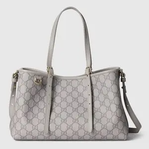 Gucci Diana Small Embroidered Tote Bag - Grey