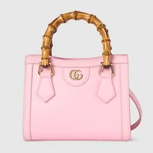 Gucci Diana Small Embroidered Tote Bag - Pink