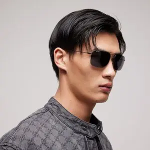 Gucci Aviator Frame Sunglasses - Black