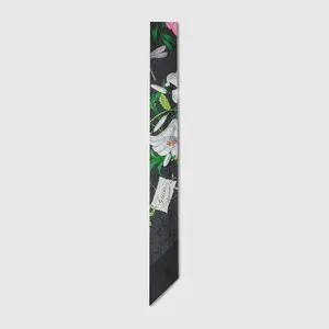 Gucci Printed Silk Twill Ribbon - Black