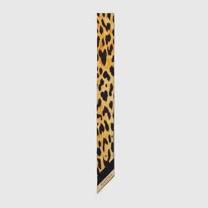 Gucci Printed Silk Twill Ribbon - Brown