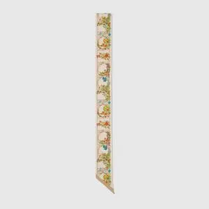 Gucci Printed Silk Twill Ribbon - Neutral