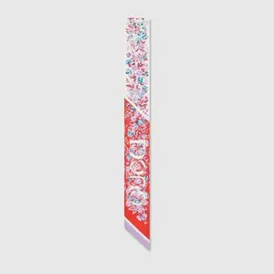 Gucci Printed Silk Twill Ribbon Orange