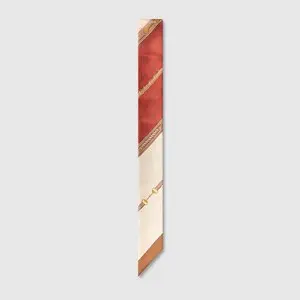 Gucci Printed Silk Twill Ribbon - Red
