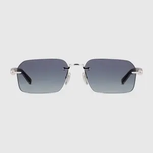 Gucci Gucci Rectangular Frame Sunglasses With Tortoiseshell And Mother Of Pearl Effect Blue