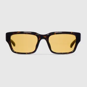 Gucci Rectangular Frame Sunglasses - Brown