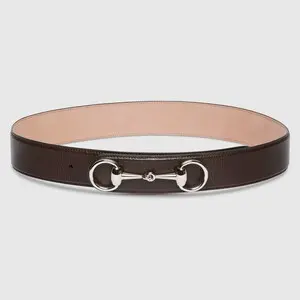 Gucci Gg Marmont Wide Belt With Shiny Buckle - Brown
