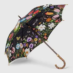 Gucci Horsebit Print Nylon Umbrella - Black