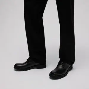 Gucci Washed-effect Leather Boat Shoe - Black