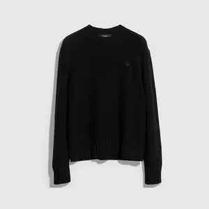 Gucci Silk Cotton Knit T-shirt With Intarsia - Black