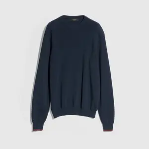 Gucci Silk Cotton Knit T-shirt With Intarsia - Blue