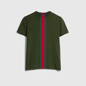 Gucci Silk Cotton T-shirt With Intarsia Detail - Green